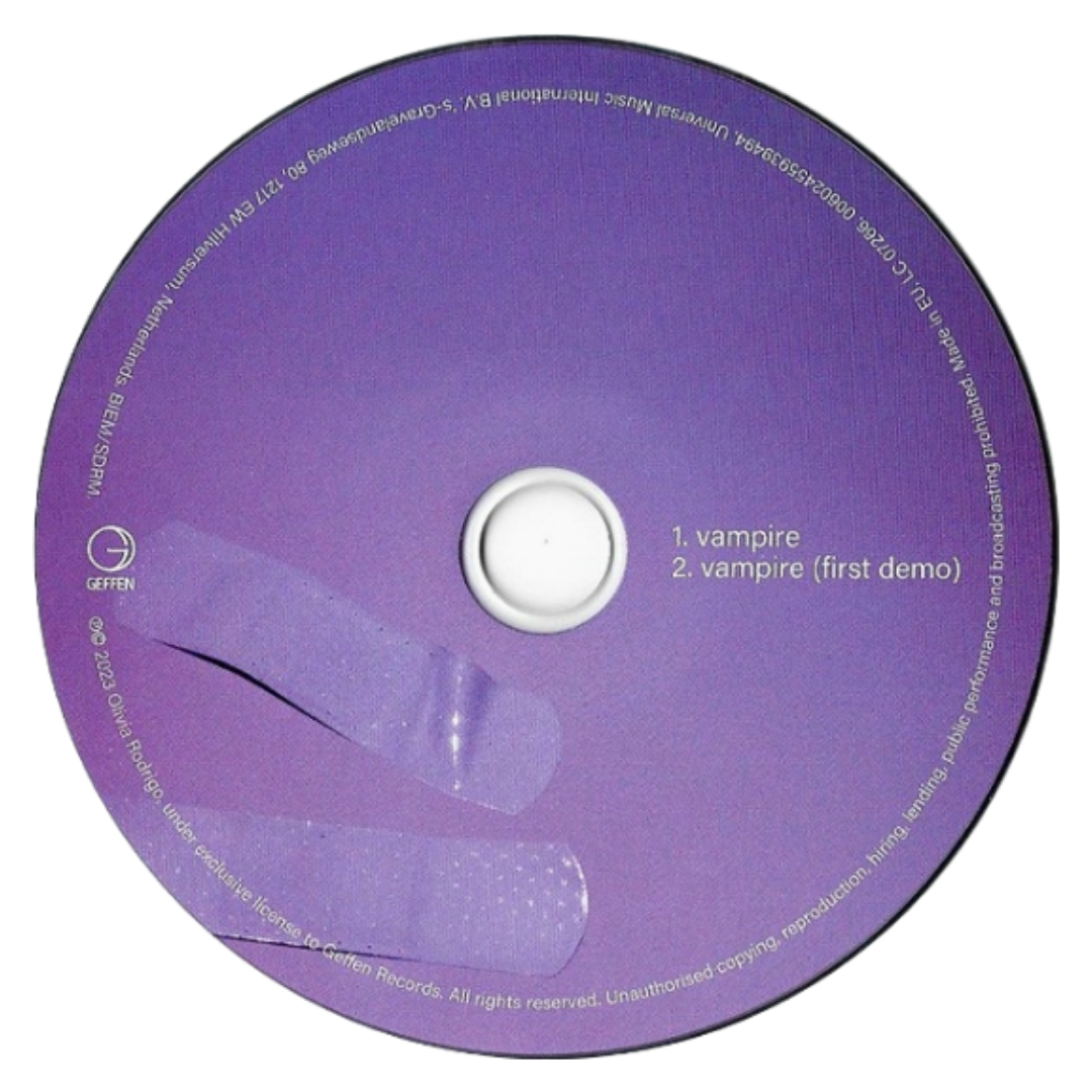 Olivia Rodrigo: Vampire 2-track CD Single including Demo Version ...